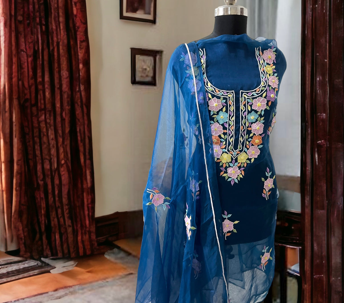 Sheer Luxury Regalia Collection SLR002 Royal blue – Atharva Heritage ...